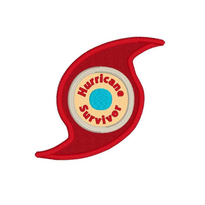 Hurricane Survivor Embroidery Applique Design (instant Download) - Etsy
