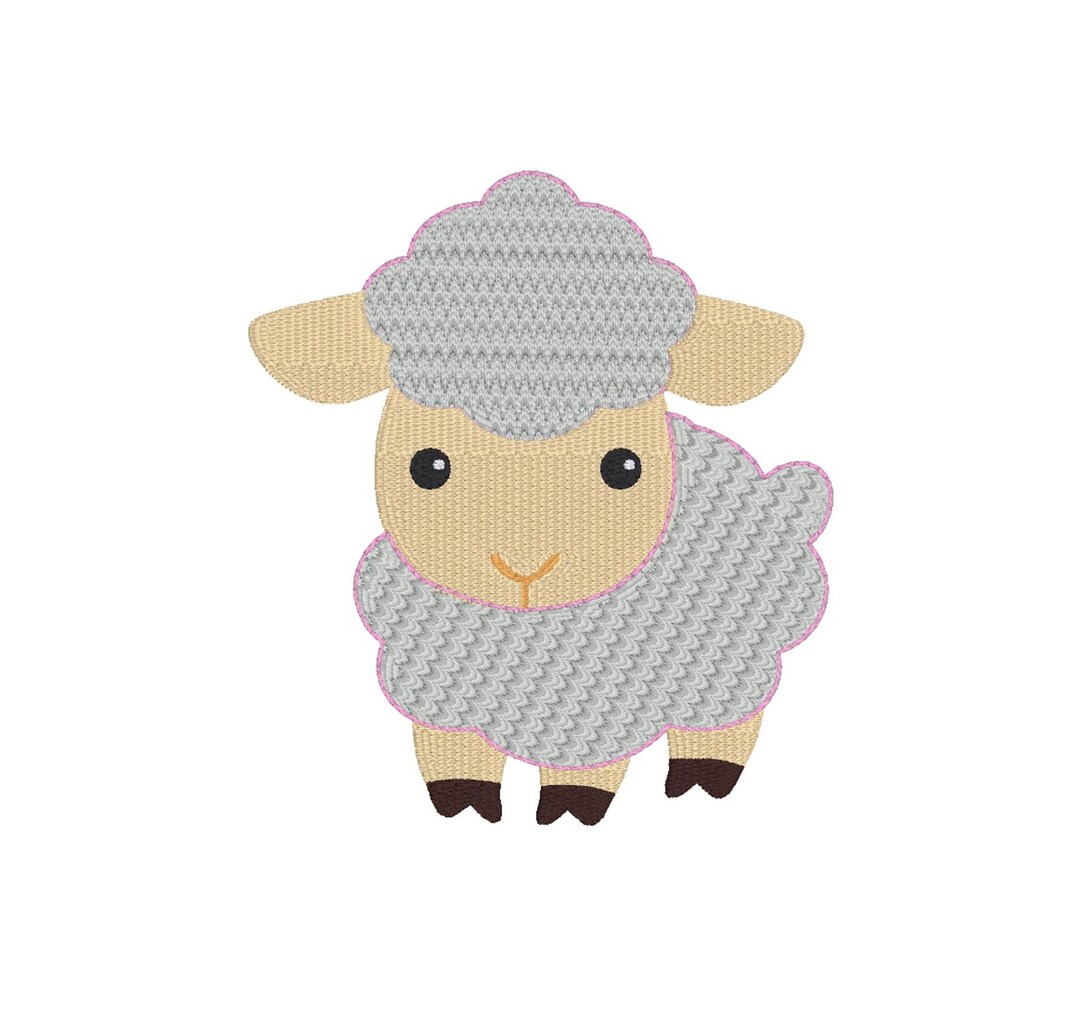 Sheep Machine Embroidery Design, Baby Sheep Embroidery Design, Instant ...