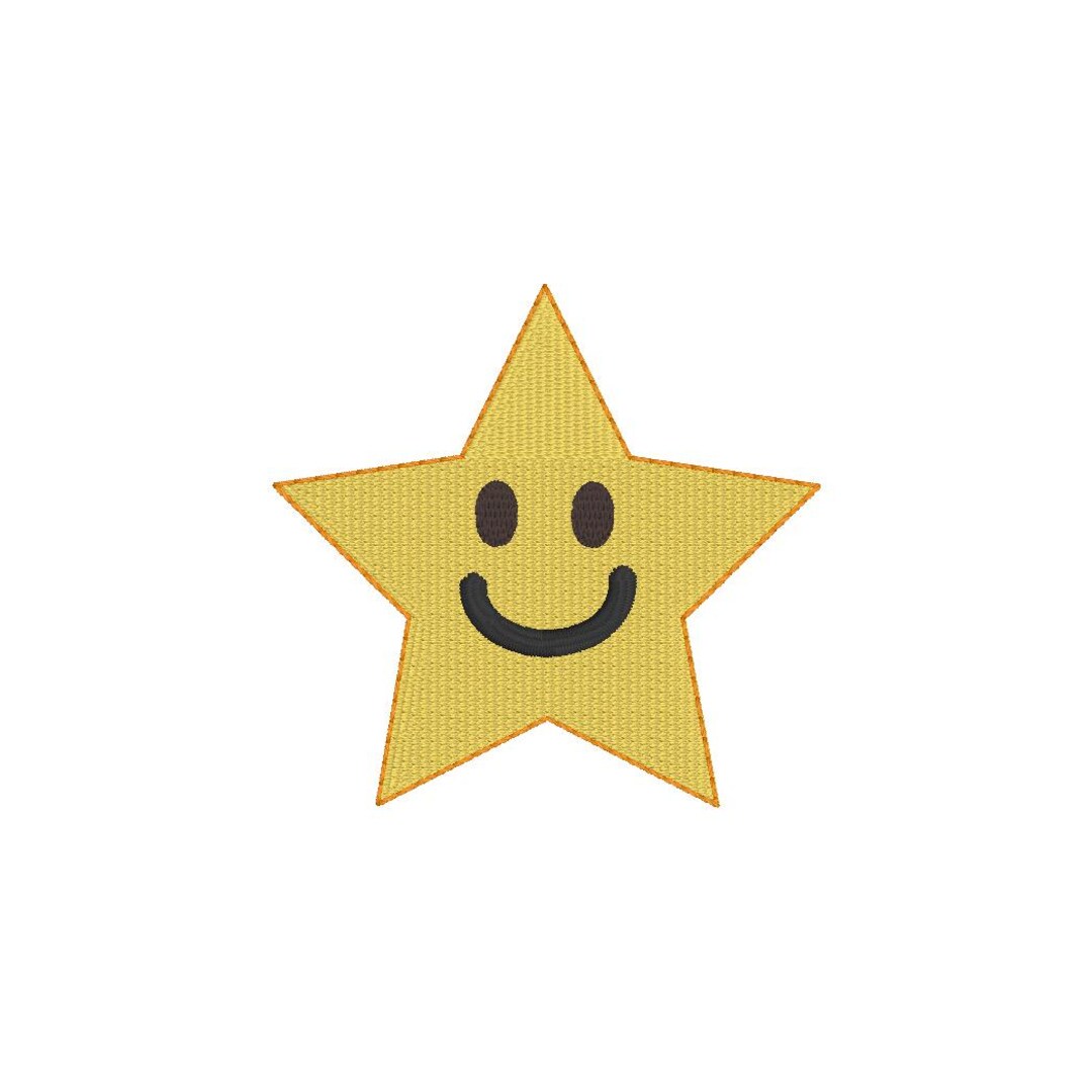 Smiling Star Fill Machine Embroidery Design (instant Download) - Etsy