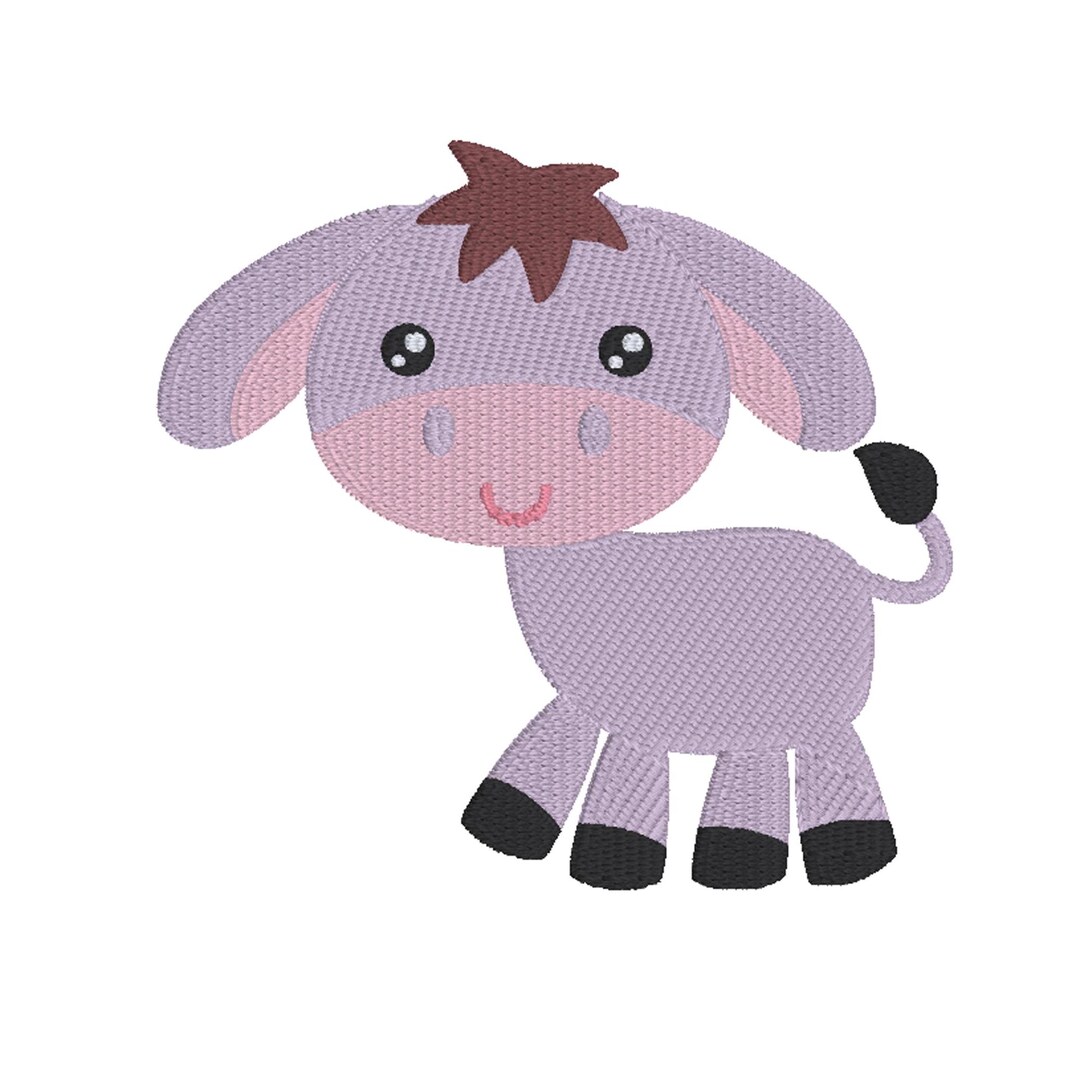 Donkey Machine Embroidery Design, Baby Donkey Embroidery Design ...