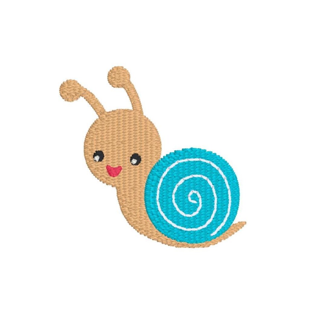 Smiling Snail Machine Embroidery Design (instant Download) - Etsy