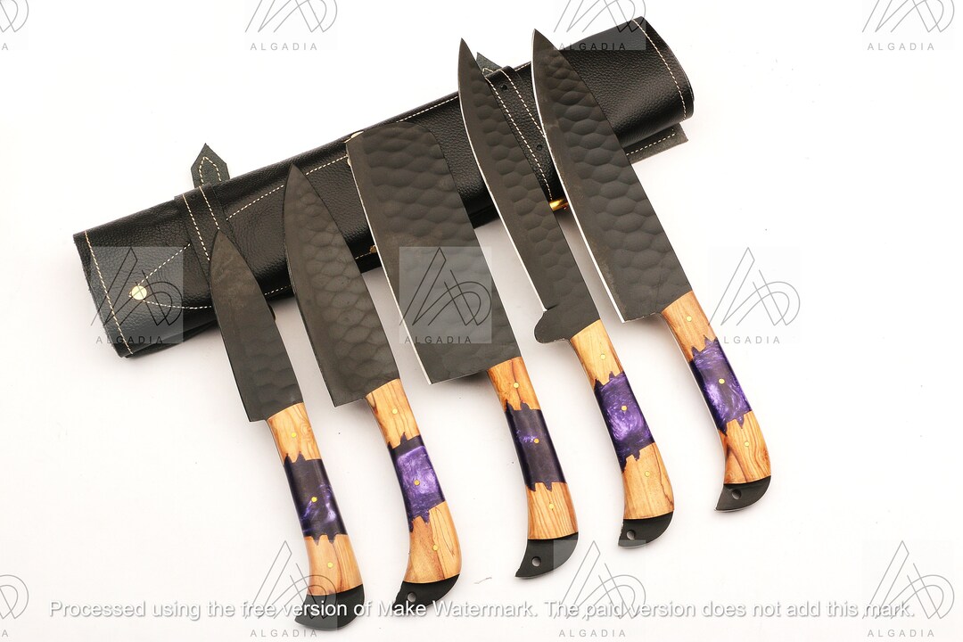 Purple Resin Set, KITCHEN KNIFE SET, Kitchen Knives Set, Chef Knife Set ...