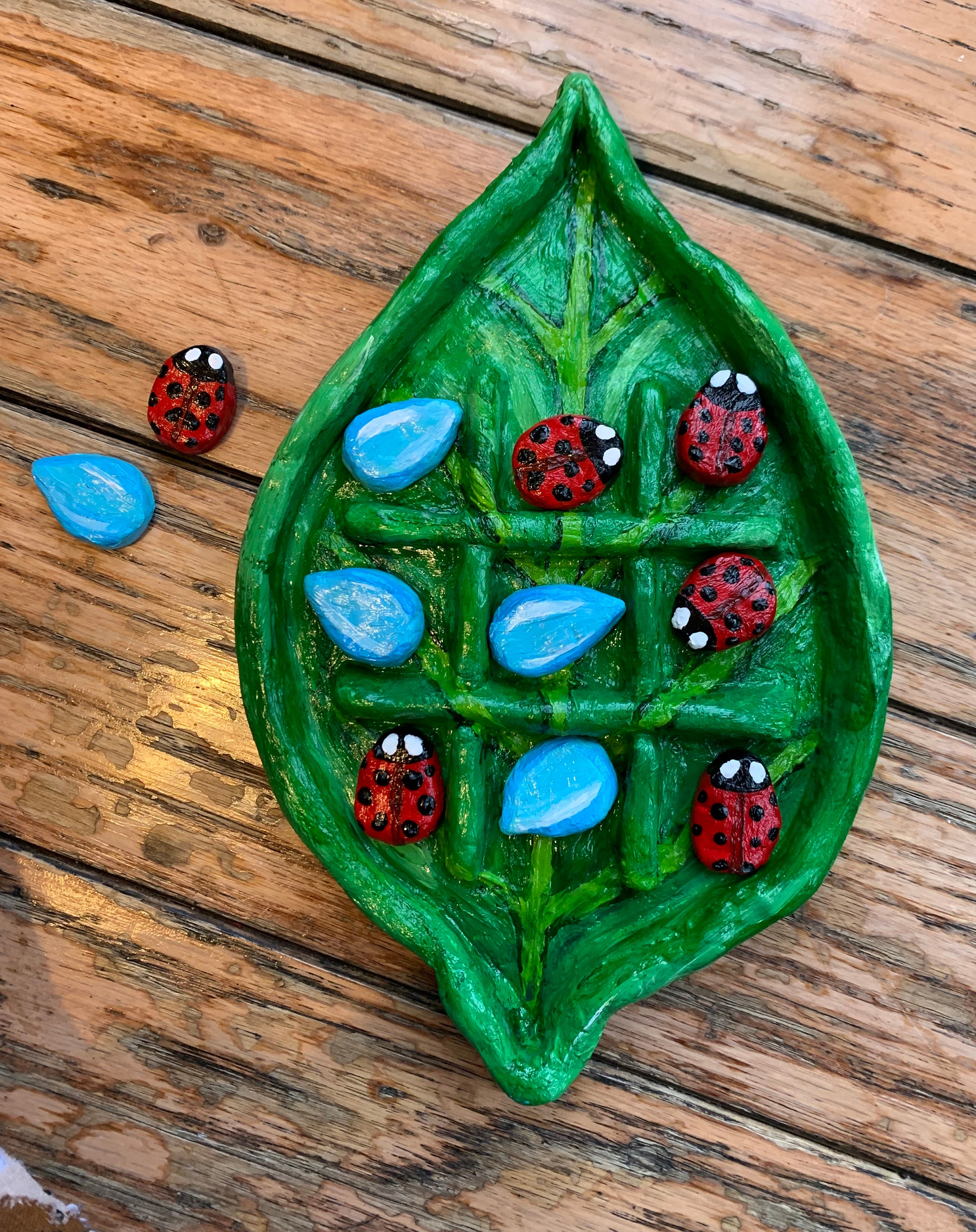 Ladybug Leaf Tic-tac-toe Board - Etsy