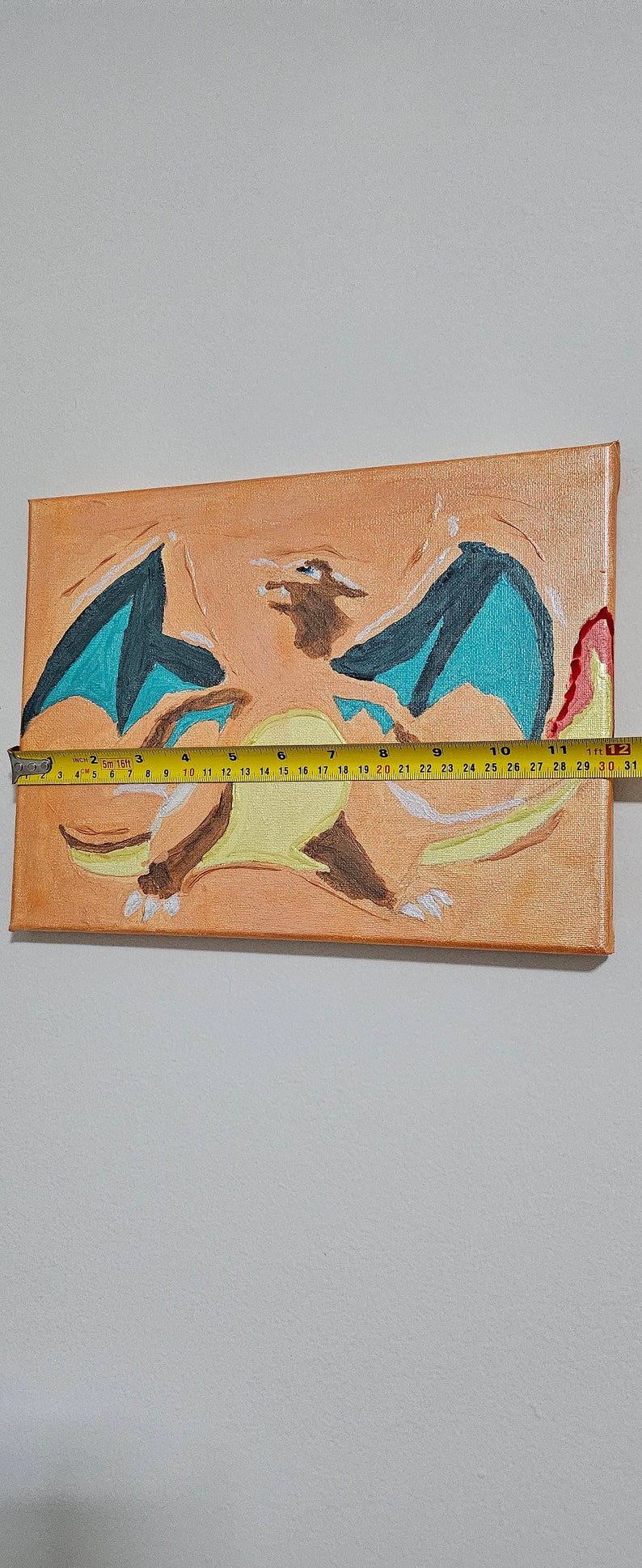 Charizard Painting Hand Painted-pokemon Painting Hand Painted-anime ...