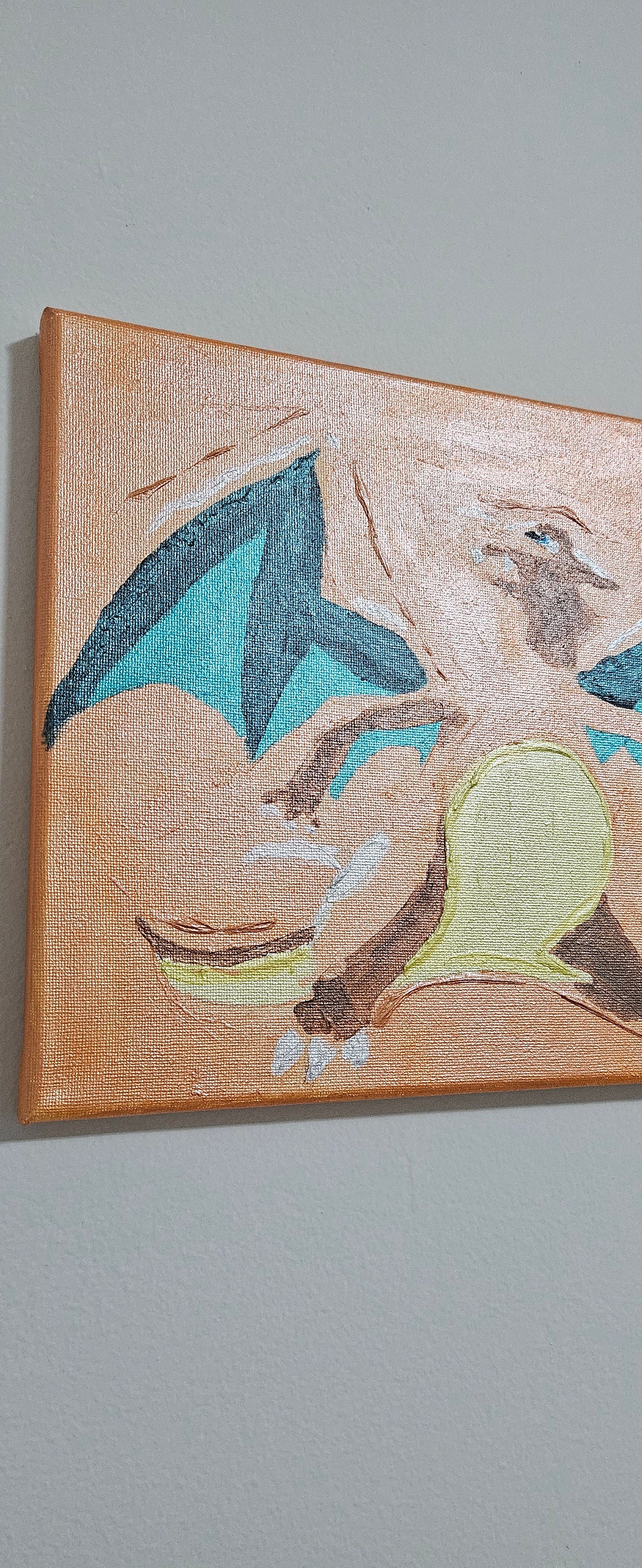 Charizard Painting Hand Painted-pokemon Painting Hand Painted-anime ...