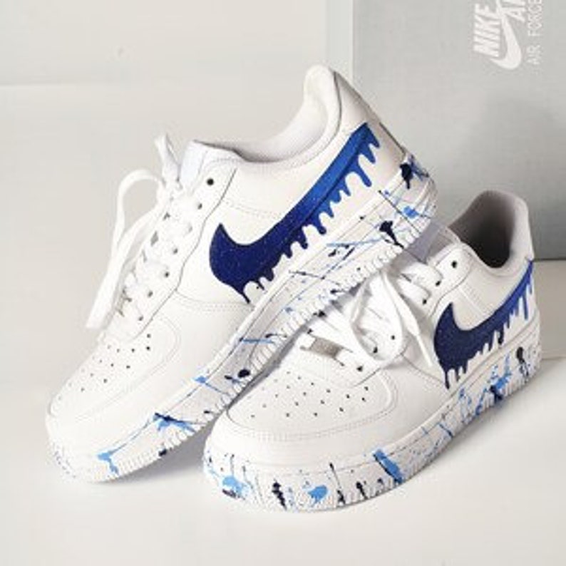 Ombre Blue Splatter Drip - Etsy
