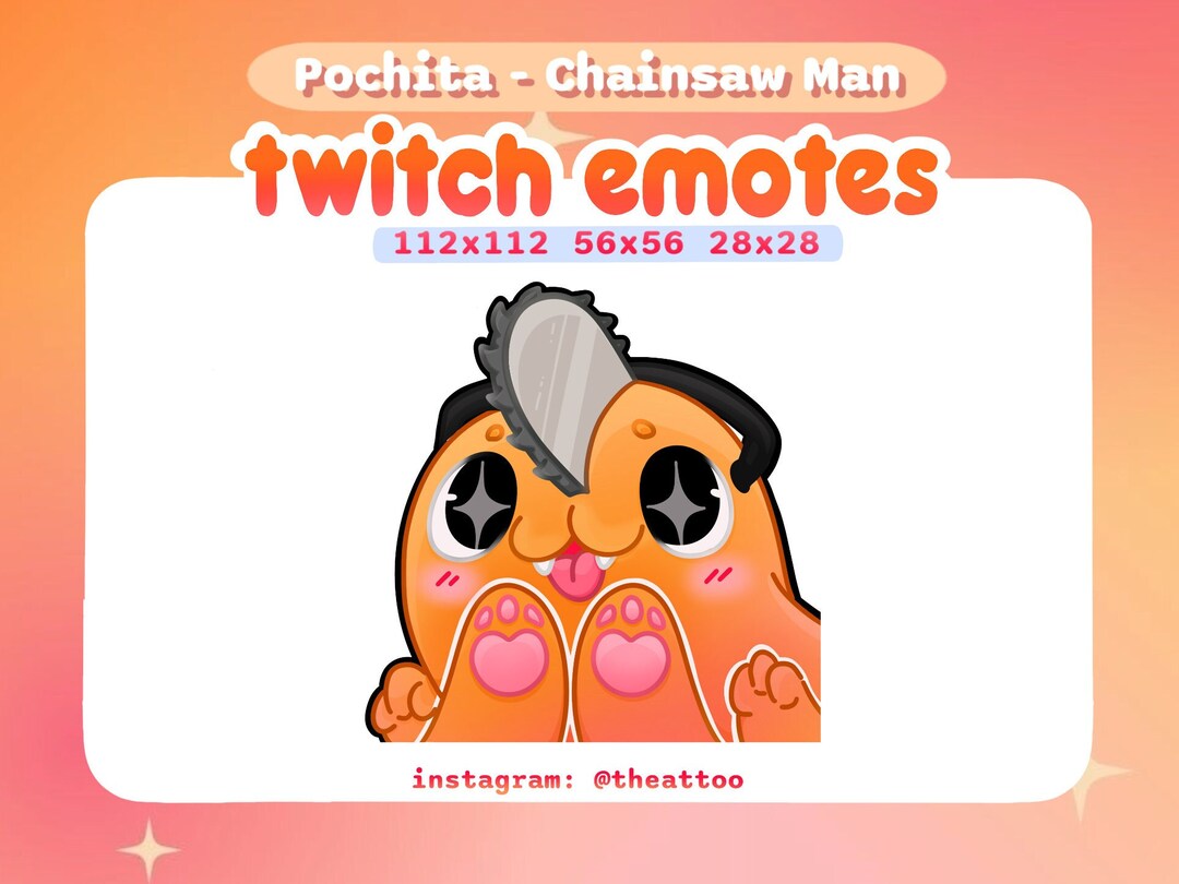 Pochita - Chainsaw Man Emote for Twitch | Discord | Cute Kawaii Chibi ...