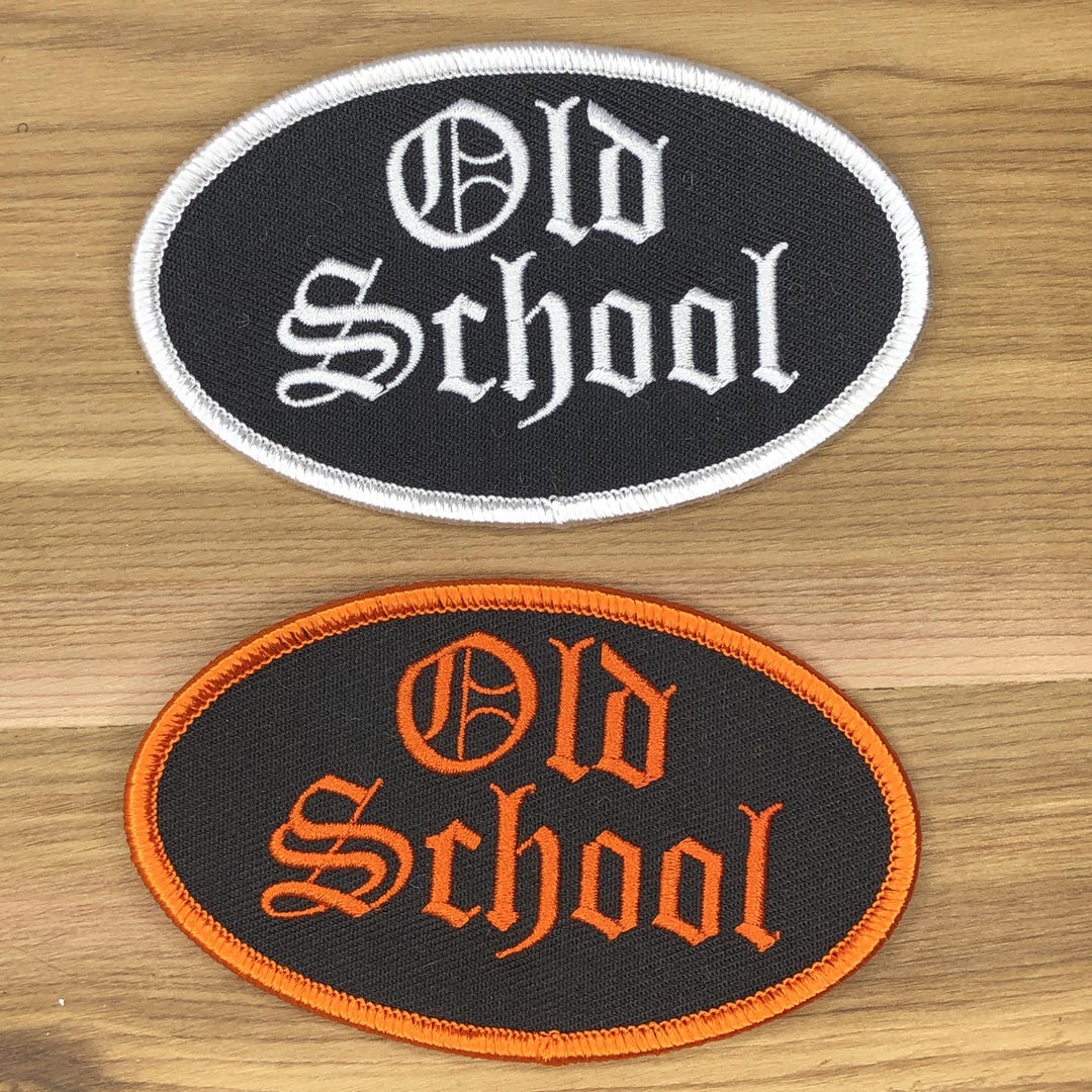 Old School Oval Patch - Harley Biker Old English Morale Badge - Etsy