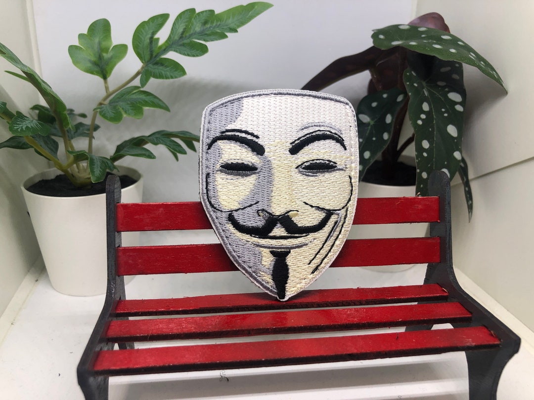 Guy Fawkes Mask V for Vendetta Anonymous Patch Morale Boost Tactical ...