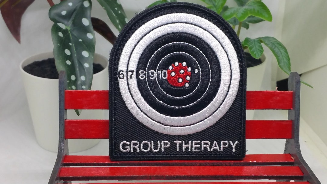 Group Therapy Patch Morale Boost Tactical Airsoft Special Forces Team Target Shooting Range ...