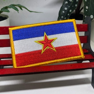 Jugoslovenska Zastava Yugo Yugoslavia Flag Patch Morale Tactical Trobojka Tito Jugoslavija ...