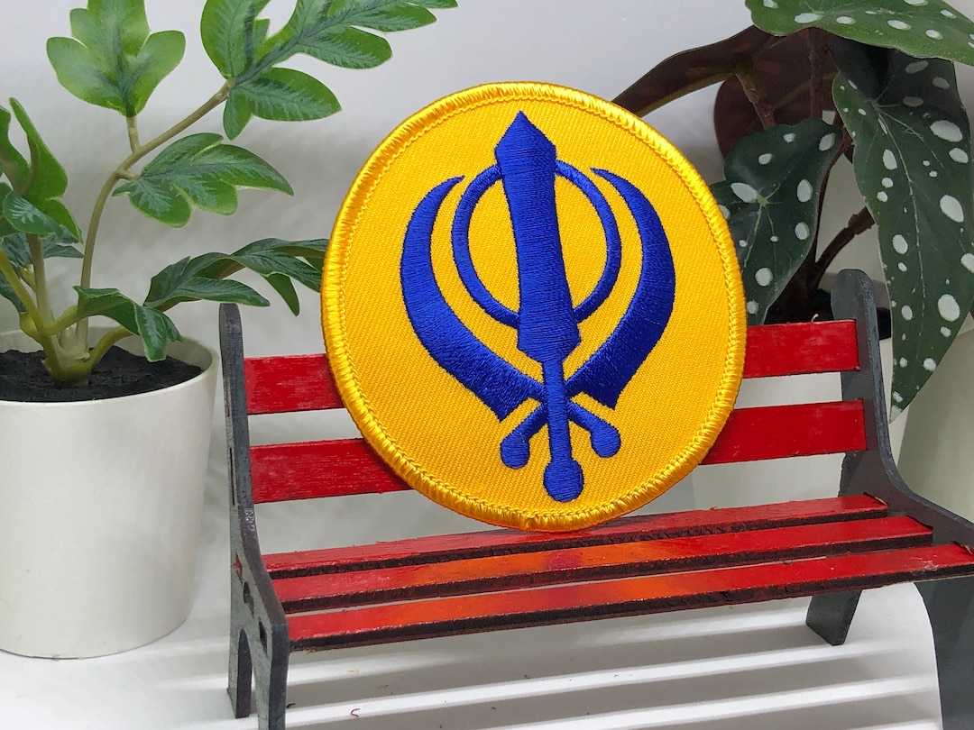The KHANDA Sikh Punjabi Symbol Chakkar Kirpan Patch Morale Boost ...