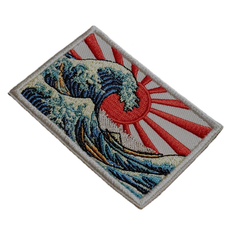 The Great Wave off Kanagawa Morale Patch - Japanese Emblem - the Wave ...