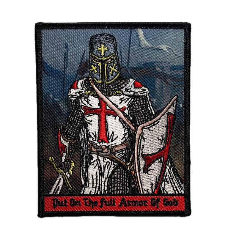 Put on the Full Armor of God Tactical Patch Crusader Templar Cross ...
