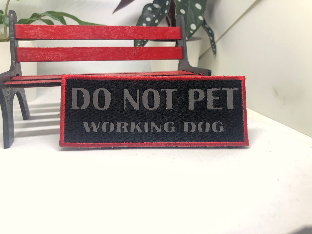 Do Not Pet Dog Reflective Tactical Patch Morale Dog Harness Vest Collar ...