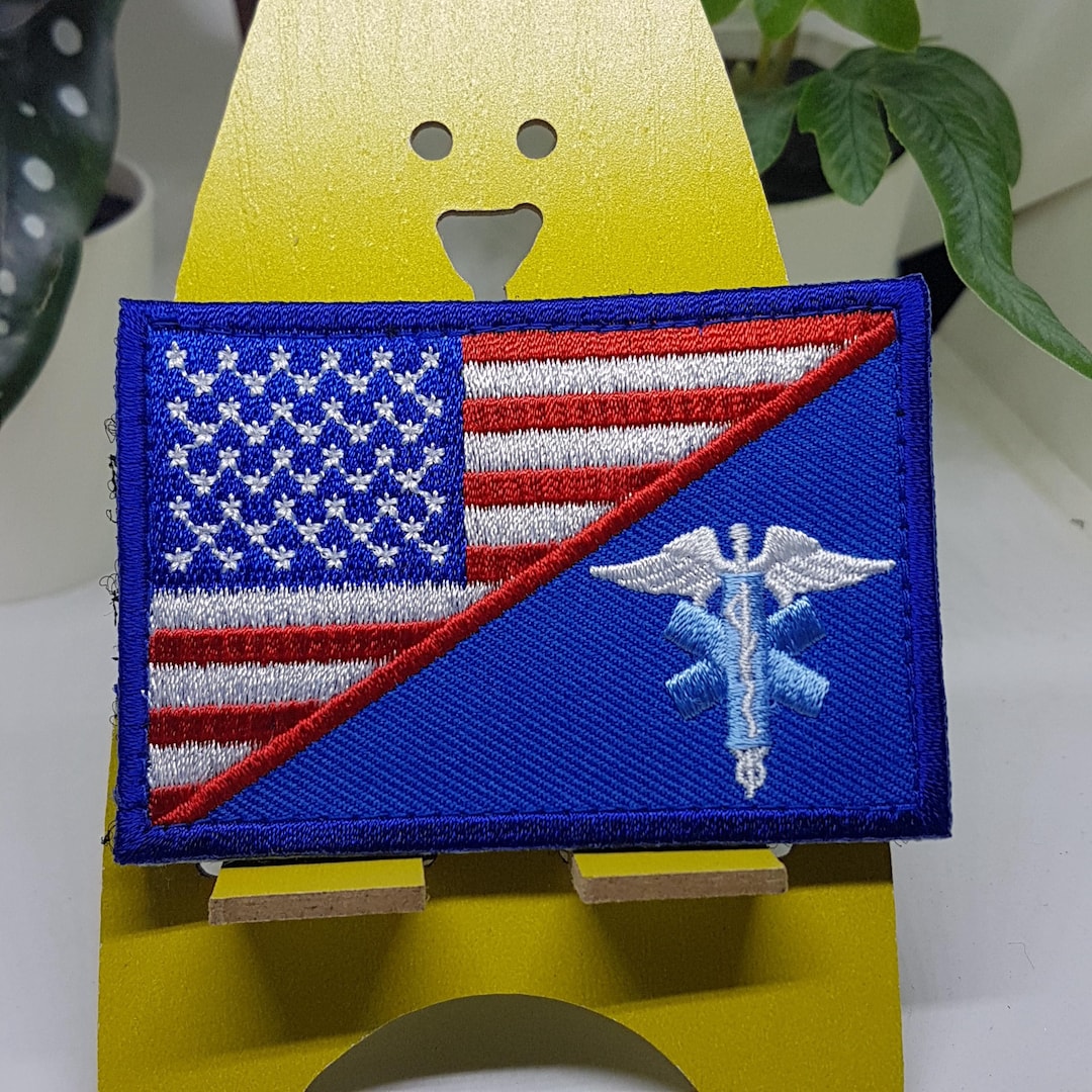 PVC Red Line Medic United States Paramedic Flag Shoulder Patch Morale ...