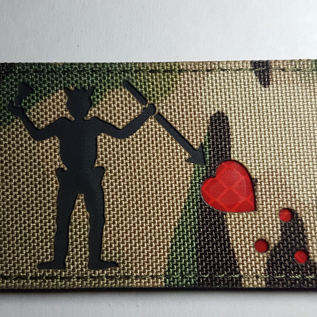 Laser Cut Heart Devil Certified Gear Police Motorcycle Patch Morale ...