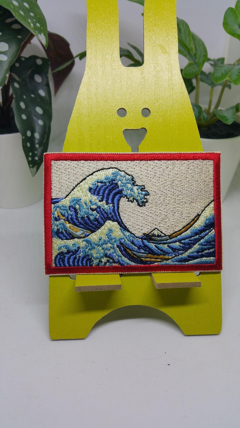 The Great Wave off Kanagawa Patch - Hokusai Japanese Art Morale Badge ...