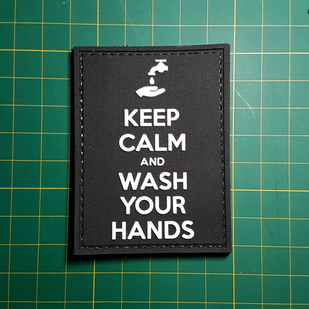 PVC Keep Calm and Wash Your Hands Army Black Badge Gear Vest Bag ...