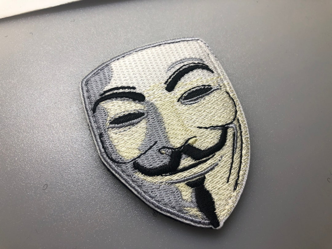 Guy Fawkes Mask V for Vendetta Anonymous Patch Morale Boost Tactical ...