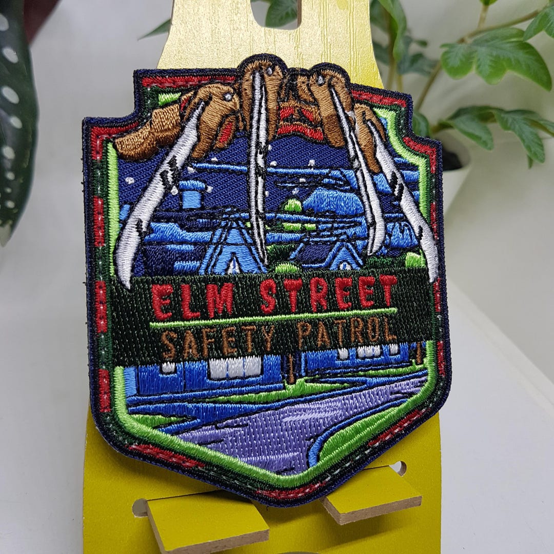 A Nightmare on Elm Street Safety Patrol Park Badge Patch Morale Boost ...