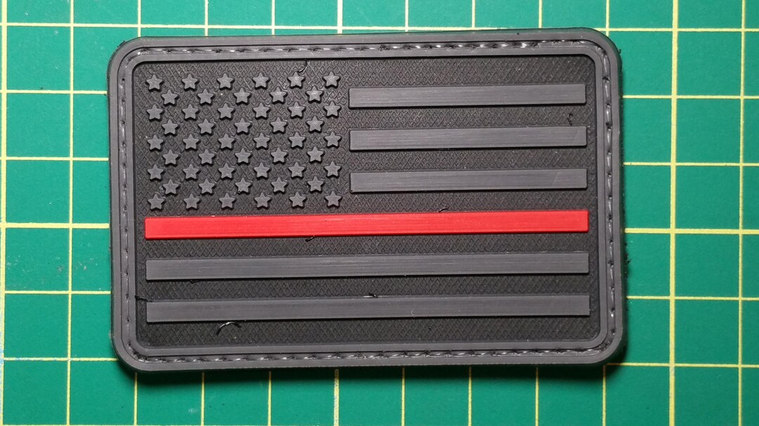 PVC Red Line Medic United States Flag Shoulder Patch Morale Boost ...