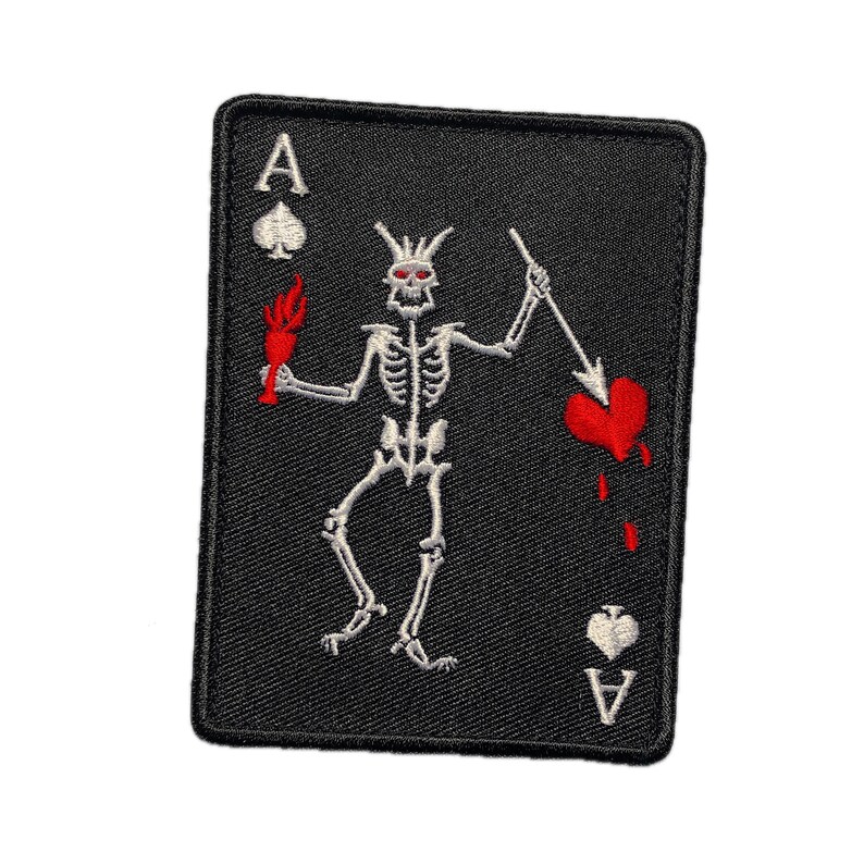 Ace of Spades Skeleton Tactical Patch – Military Morale Badge - Etsy