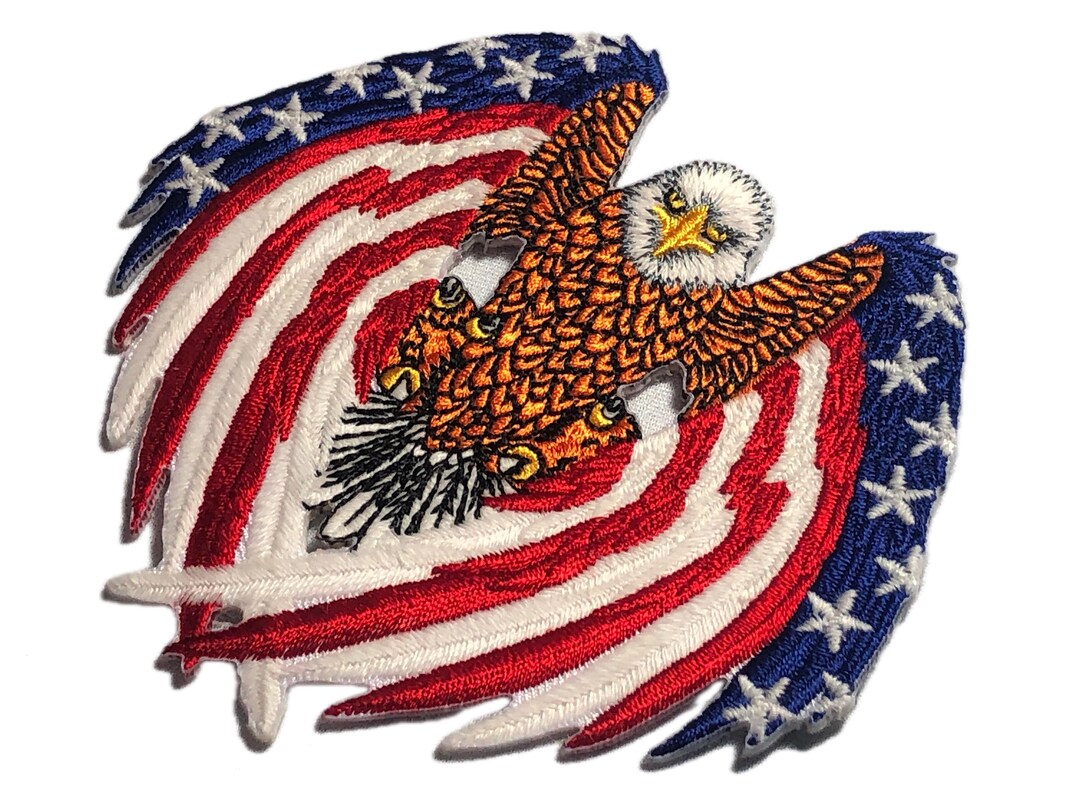 USA Bald Eagle Flag Patch: Glow in the Dark, Tactical Morale - Etsy