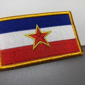 Jugoslovenska Zastava Yugo Yugoslavia Flag Patch Morale Tactical Trobojka Tito Jugoslavija ...