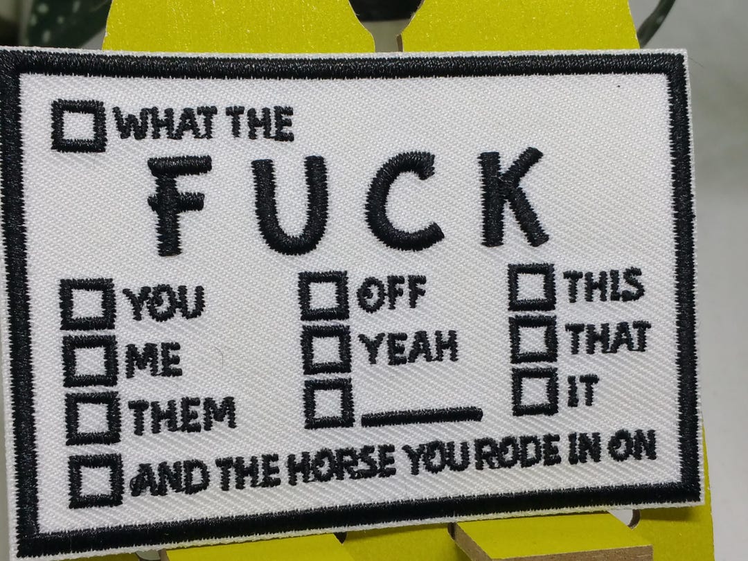 F*ck You and the Horse You Rode in Patch Morale Tactical Funny Army ...
