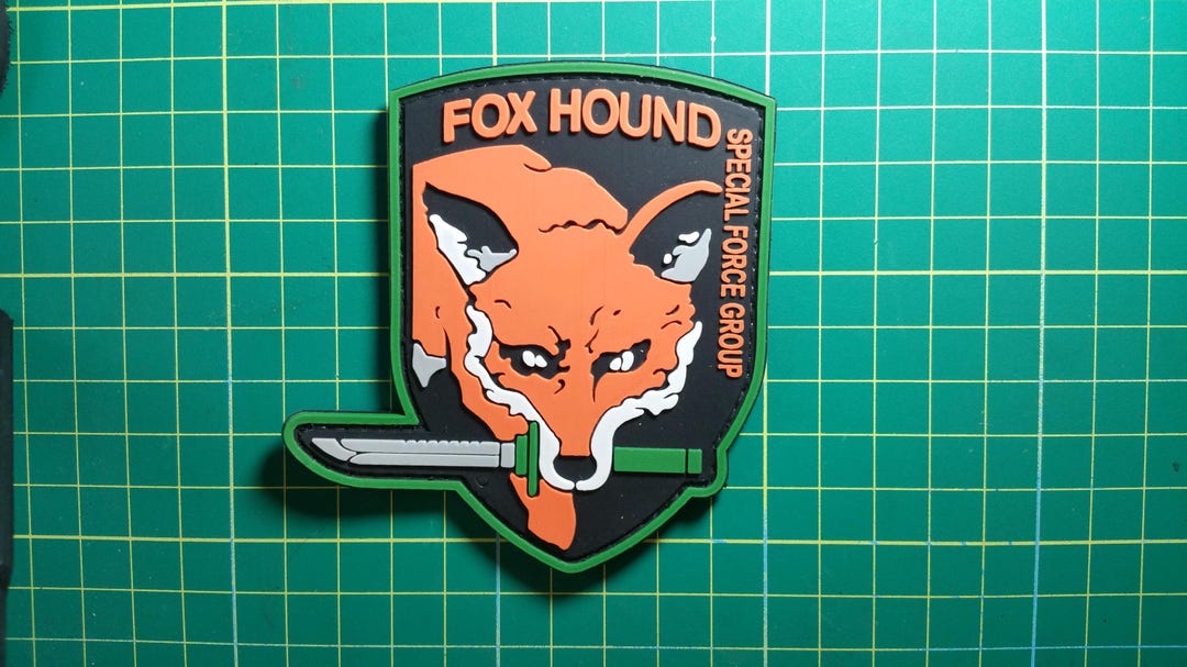 PVC Fox Hound Special Forces Patch Morale Tactical Army Green Badge Gear Vest Bag Airsoft Bullet ...
