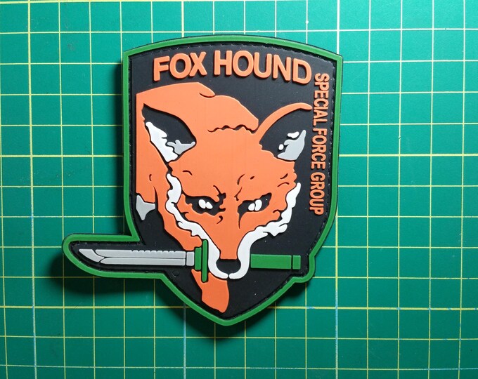 PVC Fox Hound Special Forces Patch Morale Tactical Army Green Badge ...