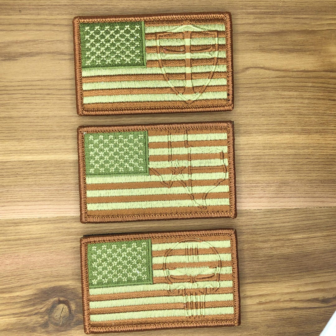 Multicam USA Flag Patch, Texas Templar Shield or Skull Military ...