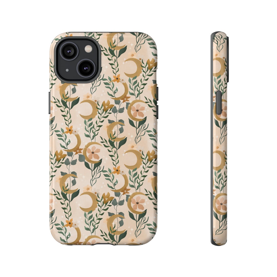 Luna Flora Vintage Moon and Floral Phone Case for Iphone, Samsung ...