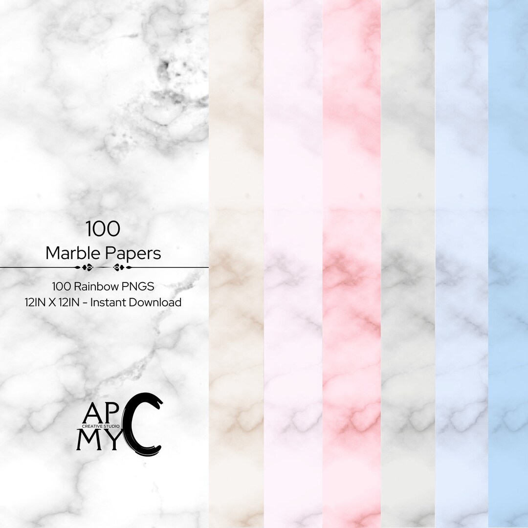 Set of 100 Colors of Marble Digital Paper, Instant Download, Marble ...