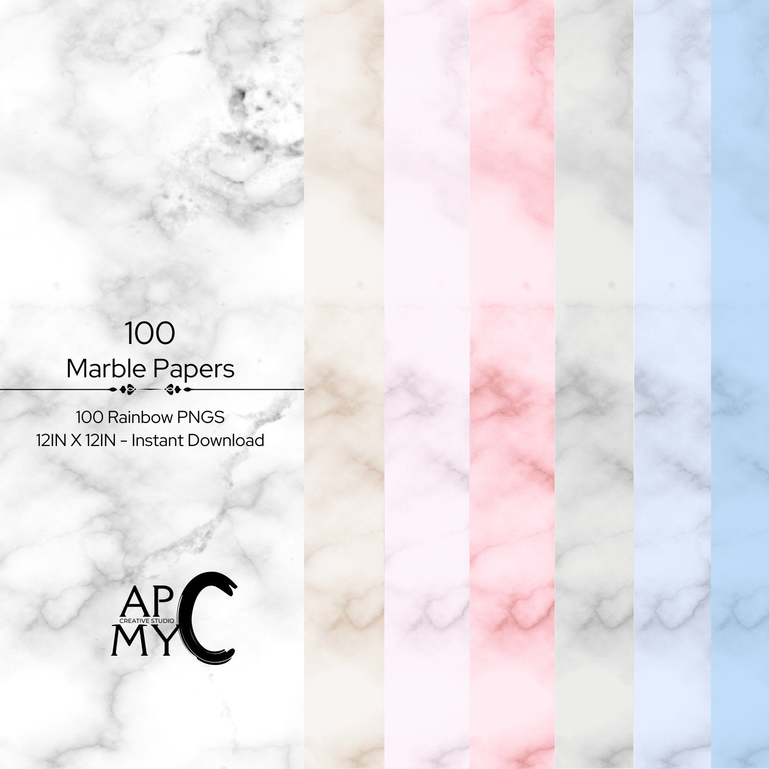 Set of 100 Colors of Marble Digital Paper, Instant Download, Marble ...