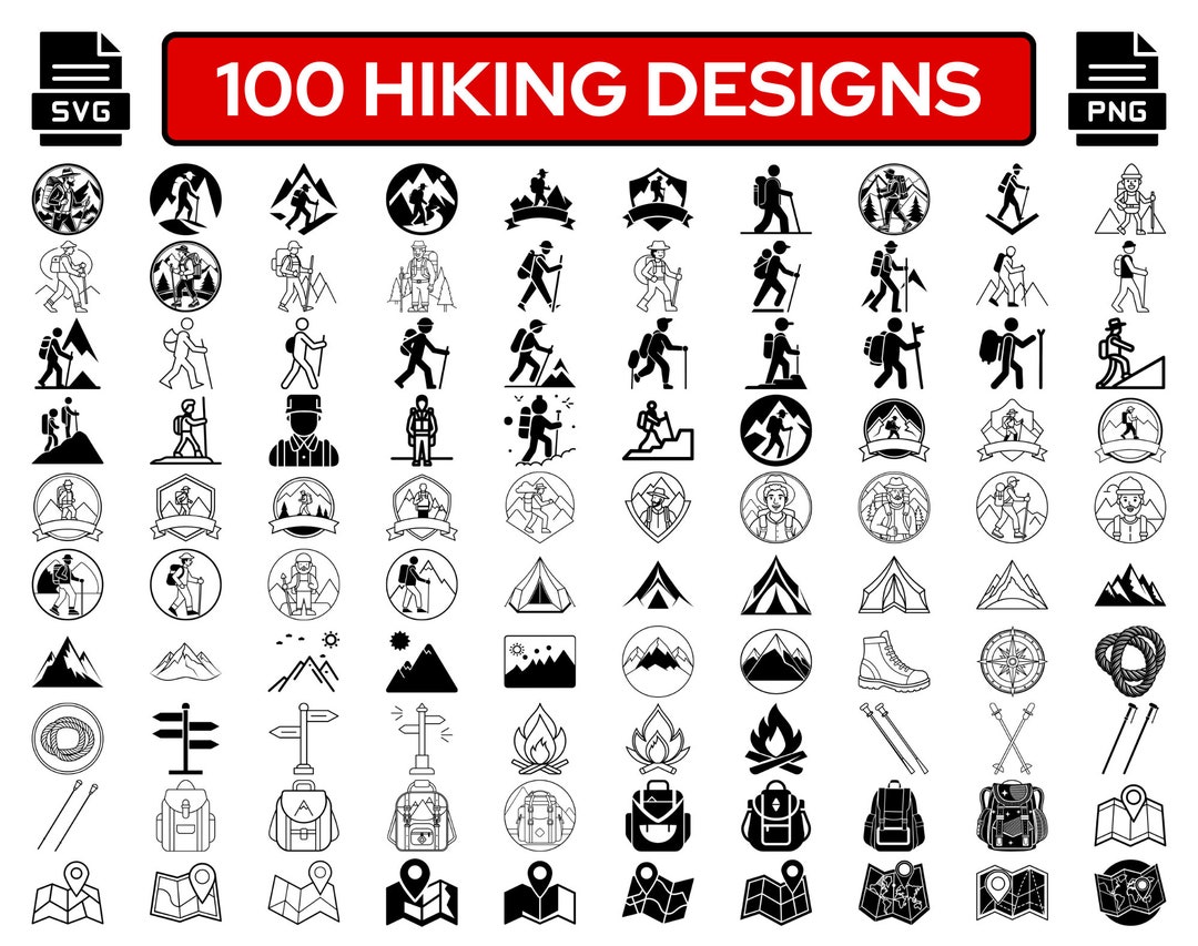 Hiking SVG Bundle Hiker SVG Hiking SVG Files for Cricut Hiking Cut File ...