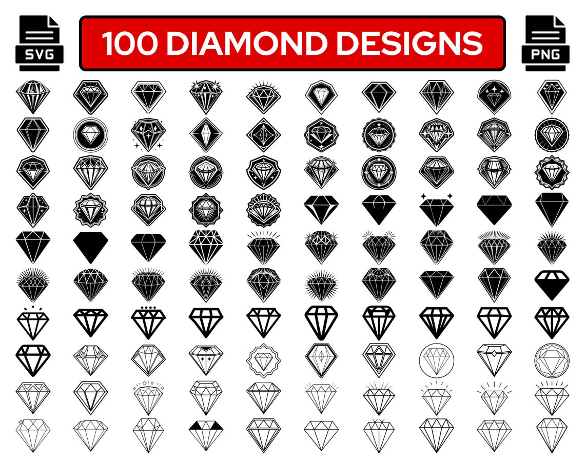 Diamond SVG Diamond SVG Bundle Diamond SVG Files for Cricut Diamond Cut ...