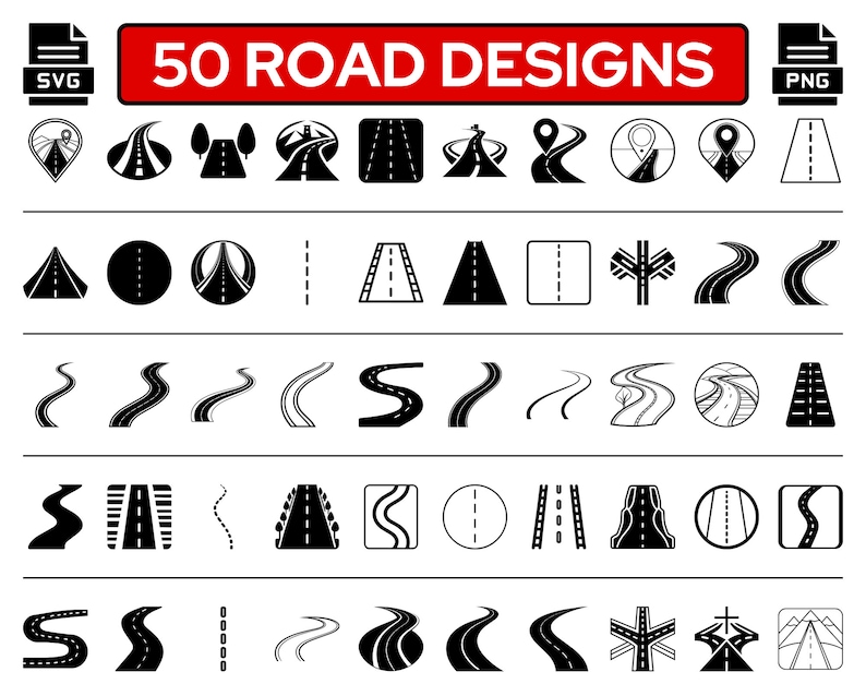 Road SVG - Road SVG Bundle - Road SVG Files for Cricut - Road Cut File ...