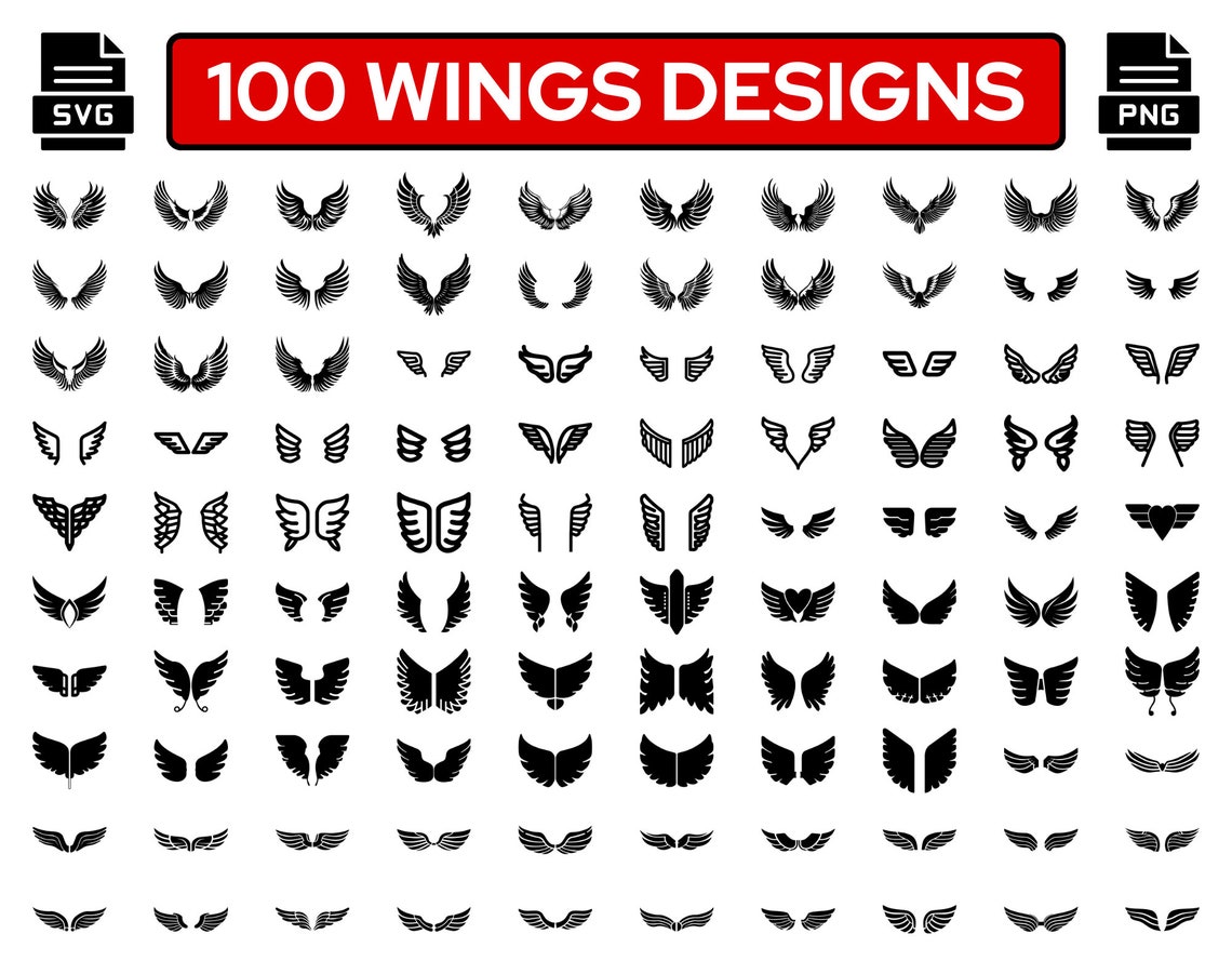 Wings SVG Wings SVG Bundle Wings SVG Files for Cricut Wings Cut File ...