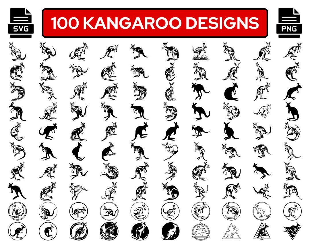 Kangaroo SVG Kangaroo SVG Bundle Kangaroo SVG Files for Cricut Kangaroo ...