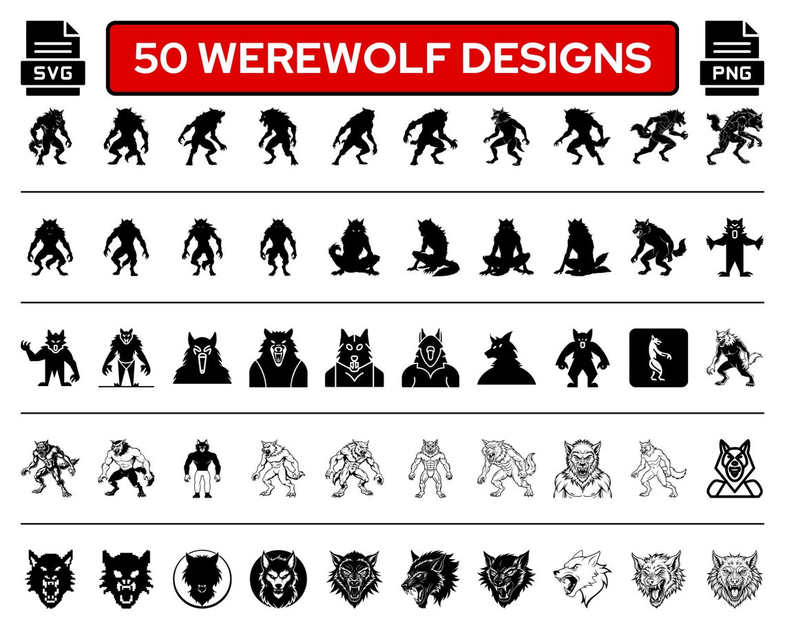 Werewolf SVG Werewolf SVG Bundle Werewolf SVG Files for Cricut Werewolf ...