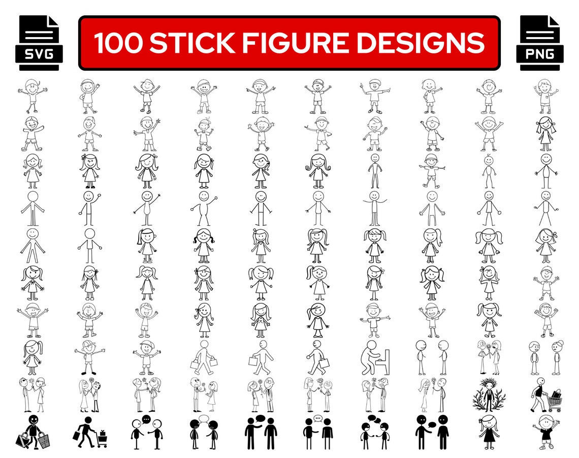 Stick Figures SVG - Stick Figures SVG Bundle - Stick Figures SVG Files ...