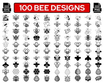 Bee SVG Bundle Bee PNG Bundle Bee Clipart Bee Cut Files for Cricut Bee ...