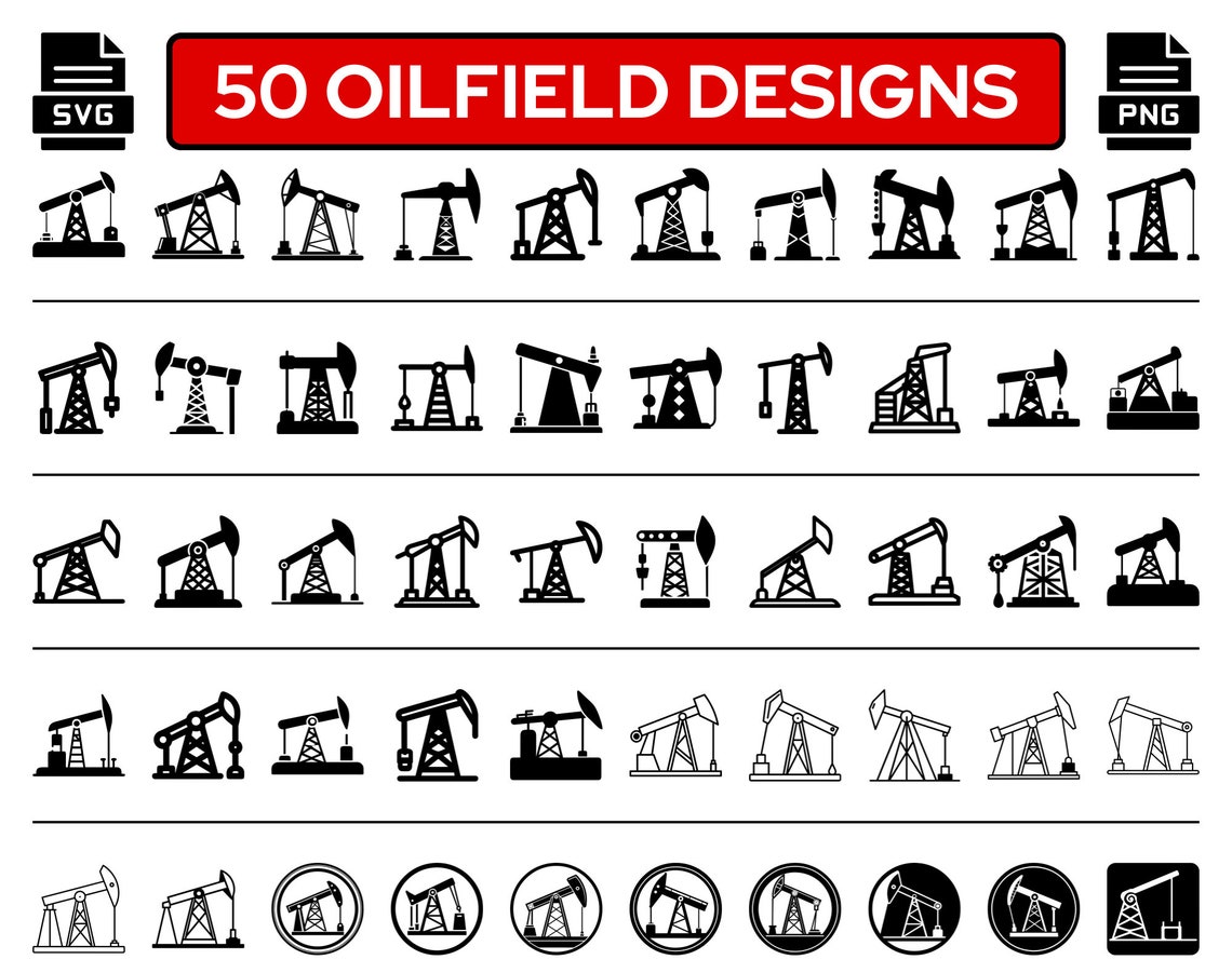 Oilfield SVG - Oil Pump SVG Bundle - Oilfield SVG Files for Cricut ...