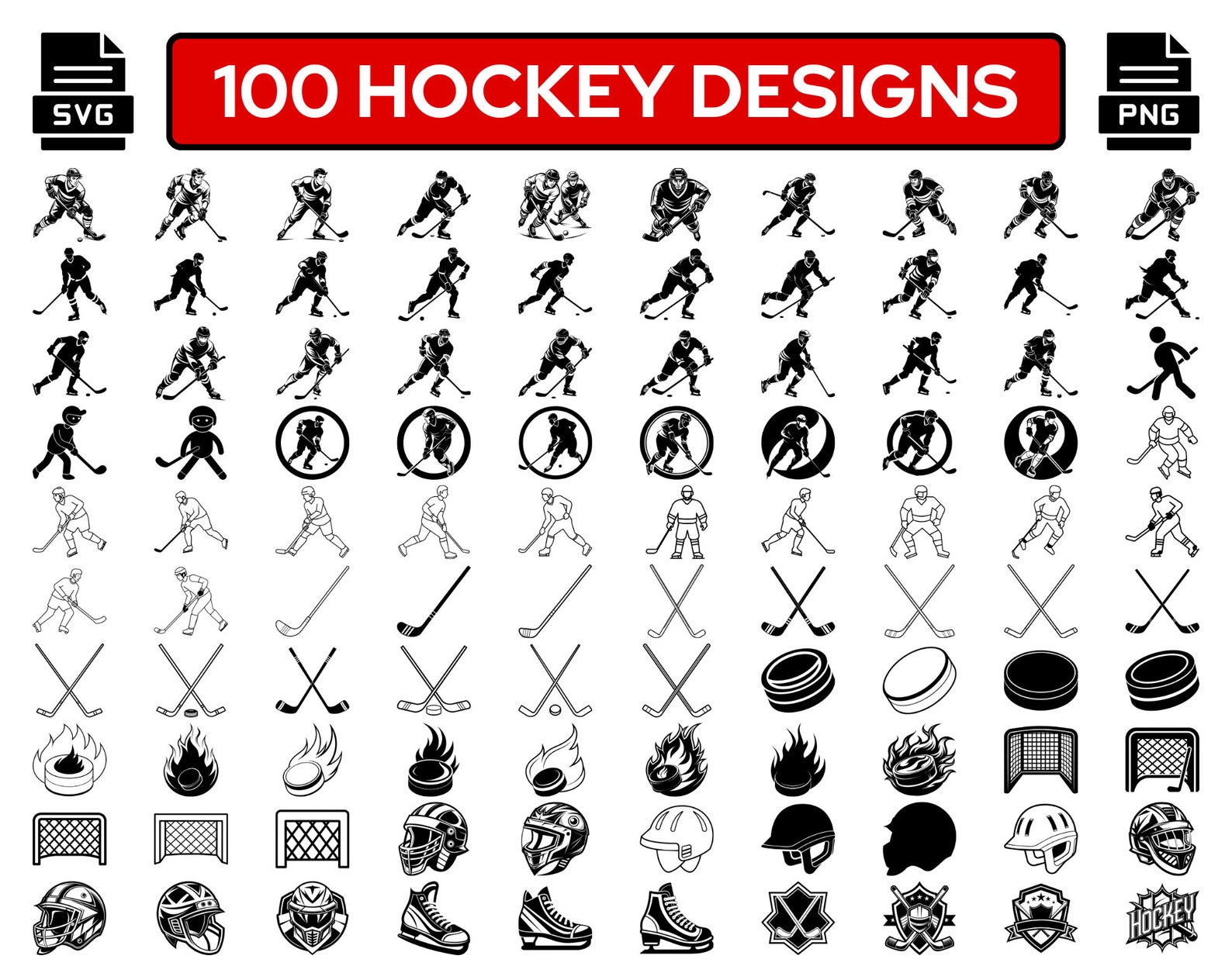 Hockey SVG Hockey SVG Bundle Hockey SVG Files for Cricut Hockey Cut ...