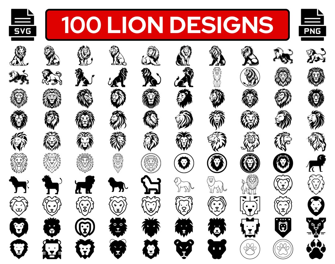 Lion SVG Lion SVG Bundle Lion SVG Files for Cricut Lion Cut File Lion ...