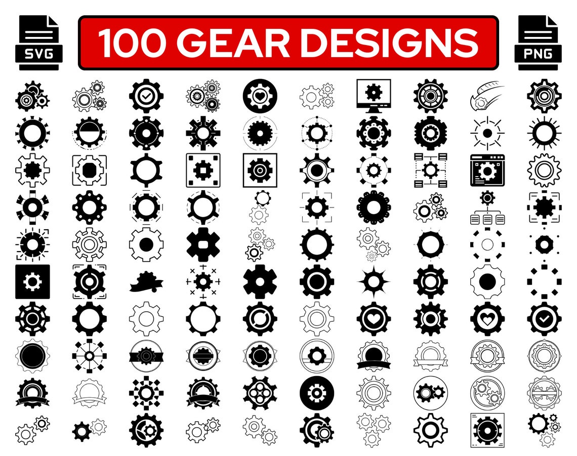 Gear SVG Gears SVG Bundle Gear SVG Files for Cricut Gear Cut File Gear ...