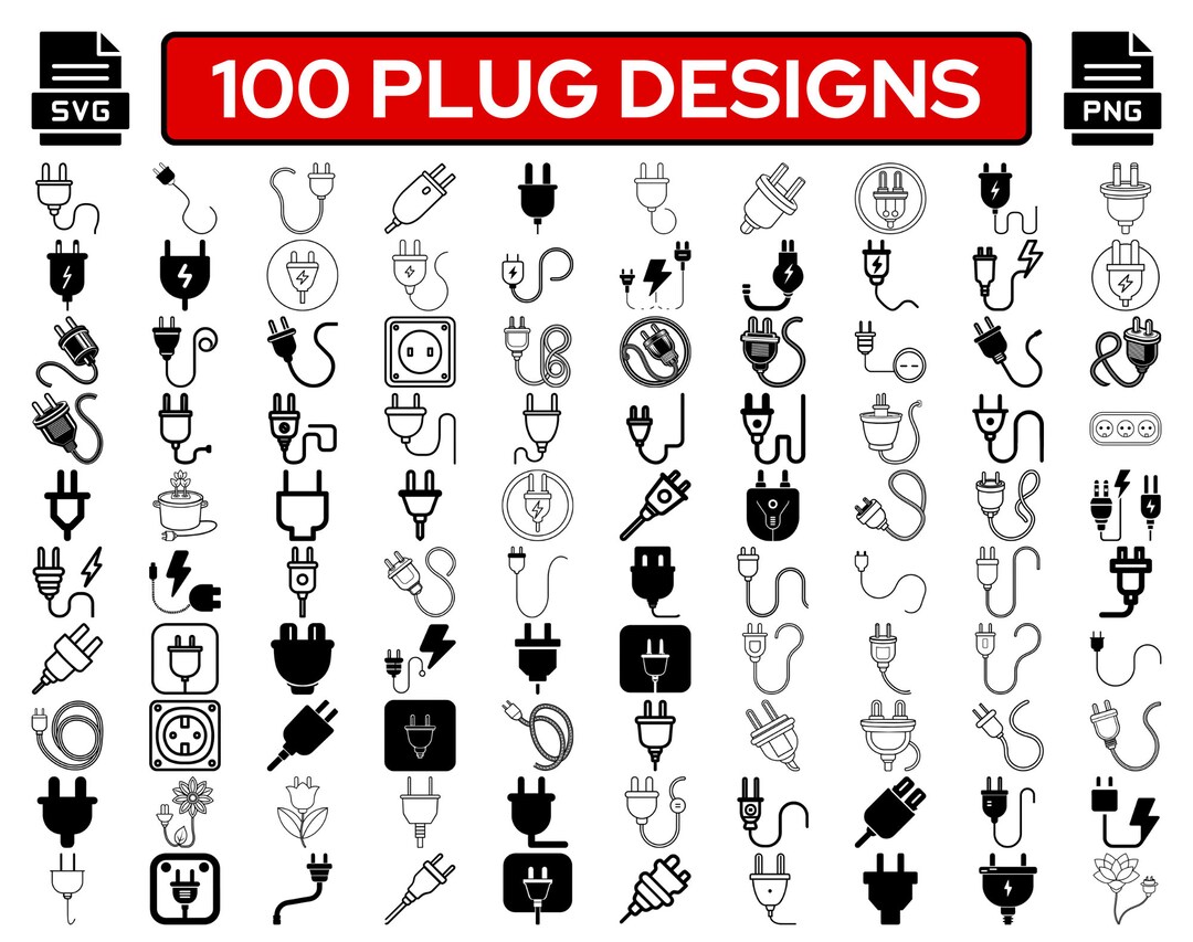 Plug SVG Plug SVG Bundle Plug SVG Files for Cricut Plug Cut File Plug ...
