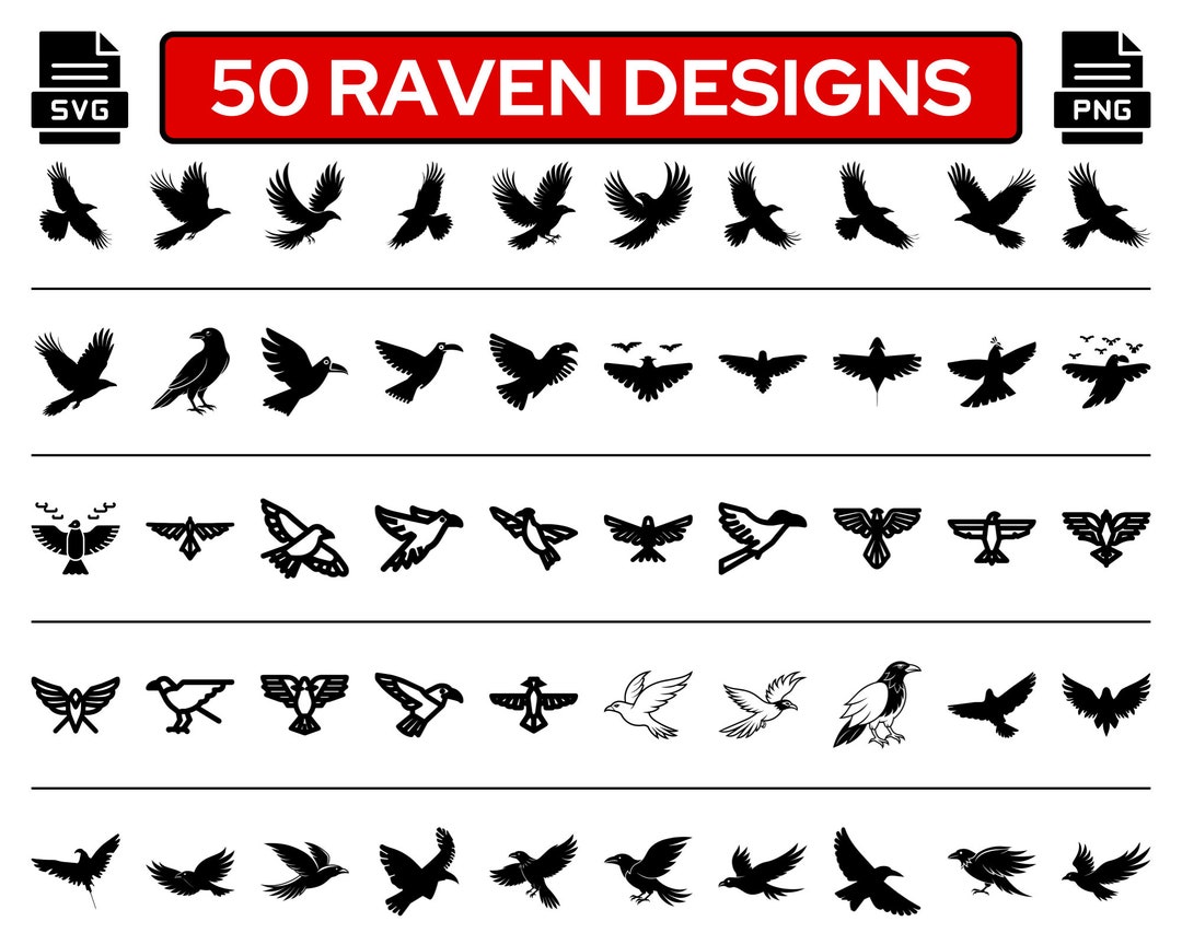 Raven SVG Raven SVG Bundle Raven SVG Files for Cricut Raven Cut File ...